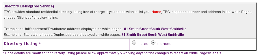 White Pages Listings FAQ | TPG Support